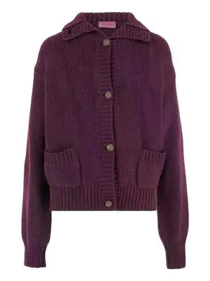Magda Butrym Buttoned Patch-pocket Cardigan - Purple