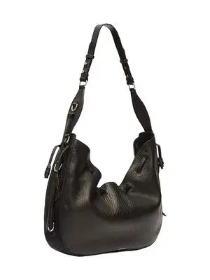 Isabel Marant Leather Hobo Bag Black/silver