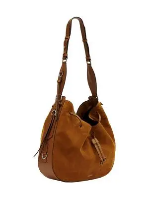 Isabel Marant Leather Hobo Bag - Cognac
