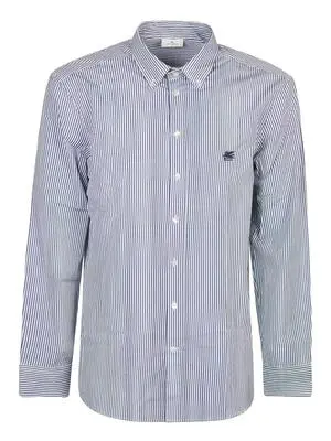 Etro Stripe-pattern Cotton Shirt - Blue