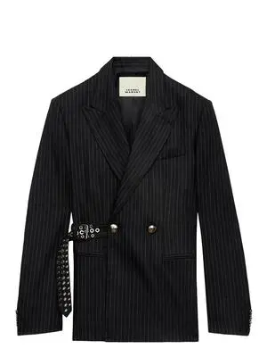 Isabel Marant Nahia Pinstripe Jacket - Black