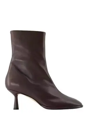 AeydĒ 65mm Dorothy Leather Ankle Boots - Brown
