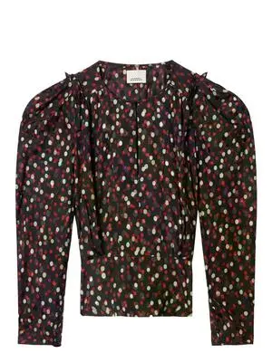 Isabel Marant Zarga Polka-dot Blouse - Black