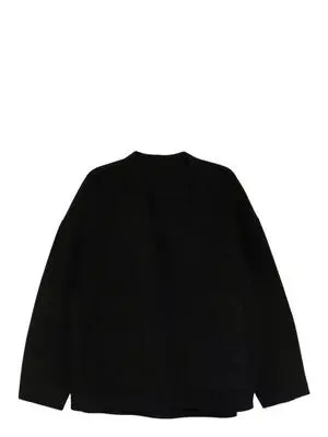 CROQUIS Cross-collar Wool Jacket - Black