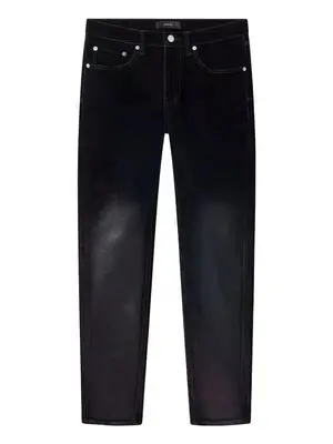 PURPLE BRAND P001 Flock-dipped Jeans - Black