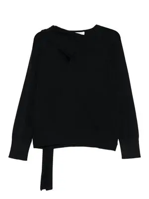 Incotex Cut-out Detail Sweater - Black