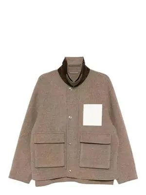 CROQUIS Sheep Wool Loose Jacket - Brown