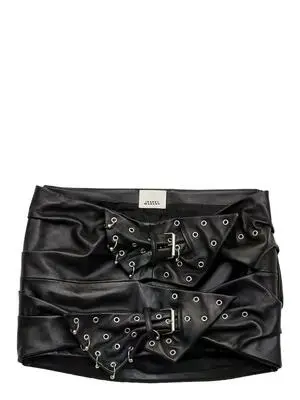 Isabel Marant Chani Leather Skirt - Black