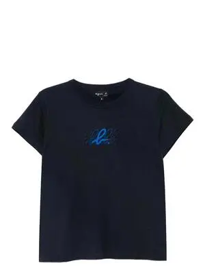 AGNÈS B. Logo Cotton T-shirt - Blue