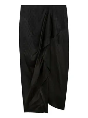 Isabel Marant Breen Polka-dot Draped Skirt - Black