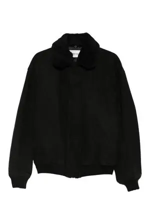 TONYWACK Fleece-collar Bomber Jacket - Black