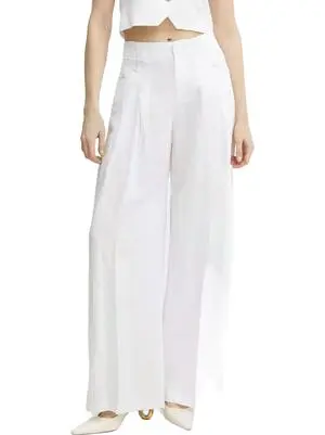 ERMANNO FIRENZE Pleated-front Trousers - White