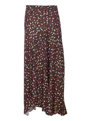 Isabel Marant Dot-print Asymmetric Skirt - Red