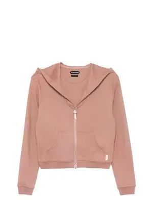 TOM FORD Cotton Zip Hoodie - Pink