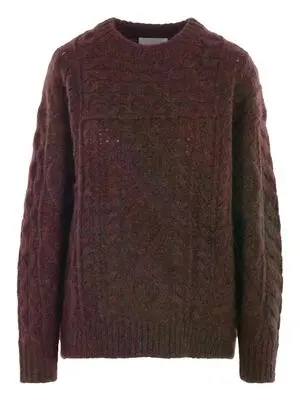 Isabel Marant Cable-knit Wool Sweater - Red