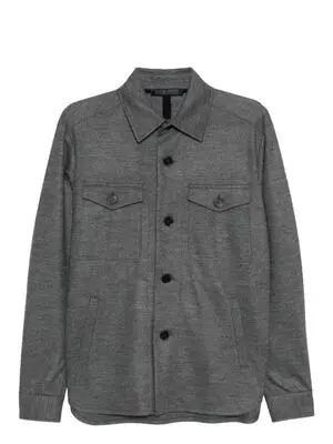 Harris Wharf London Wool Shirt Jacket - Grey
