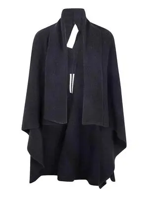 Rick Owens Draped Wool Cardigan - Black