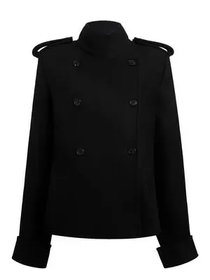 Khaite Double-breasted Epaulet Jacket - Black