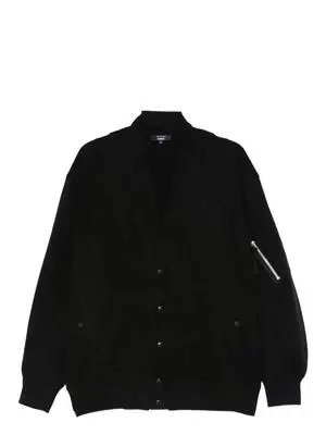 Comme Des Garçons Button-fastening Pocket Cardigan - Black