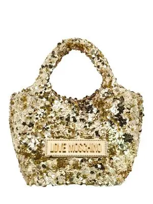 Moschino Sequin Embellished Top-handle Bag - Yellow