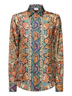 PIERRE-LOUIS MASCIA Paisley Print Long-sleeve Shirt - Pink