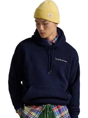 Ralph Lauren Relaxed Fit Logo Pile Fleece Hoodie - Cruise Navy
