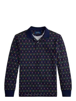 Ralph Lauren Crest-print Mesh Long-sleeve Polo Shirt - Multi