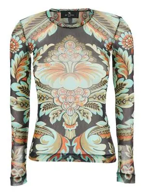 Etro Paisley Print Top Multicolour