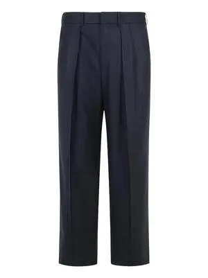 TOM FORD Pinstriped Wool Trousers - Blue