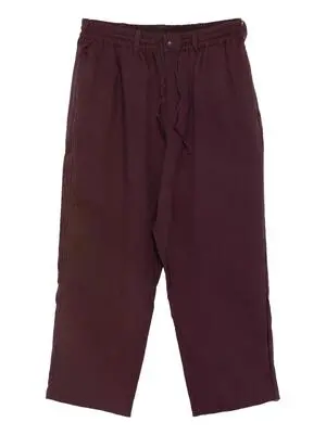 Y3 Drawstring-waist Cotton Trousers - Purple