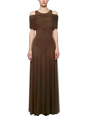 ATU BODY COUTURE Off-shoulder Maxi Dress - Brown
