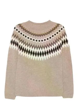 BEYOU Fair Isle Pattern Sweater