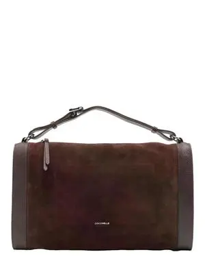 COCCINELLE Suede Panelled Tote Bag - Brown