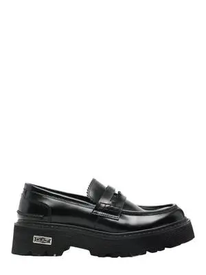 CULT Penny-strap Platform Loafers - Black