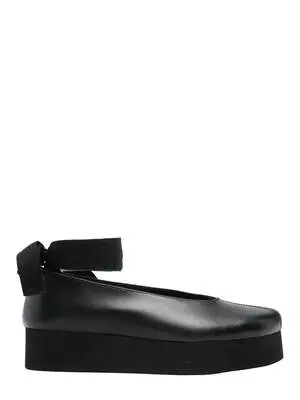 Comme Des Garçons Ribbon-bow Platform Ballet Flats - Black