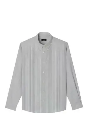 A.p.c. Striped Long-sleeve Shirt - Grey