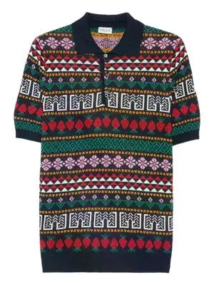 GALLIA Geometric-pattern Polo Shirt