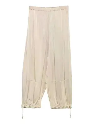 Fabiana Filippi Elastic-waist Drawstring Trousers - Neutrals