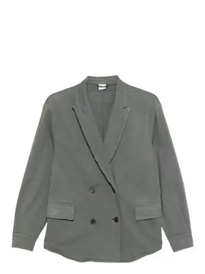 Aspesi Double-breasted Cotton Blazer - Grey