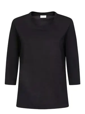 Dries Van Noten Three-quarter Sleeve Cotton T-shirt - Black