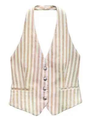Rag & Bone Striped Halterneck Vest - Neutrals