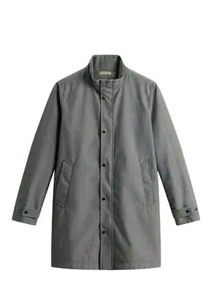 Woolrich Herringbone-pattern Coat - Grey