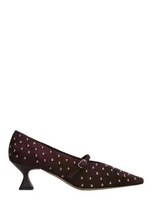 THE SELLER Pointed-toe Studded Pumps - Red