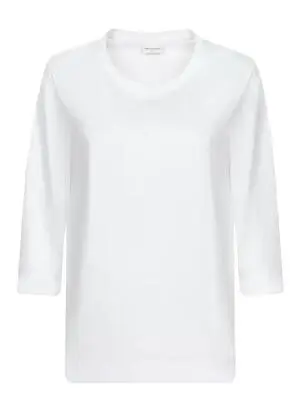 Dries Van Noten Three-quarter Sleeve Cotton T-shirt - White