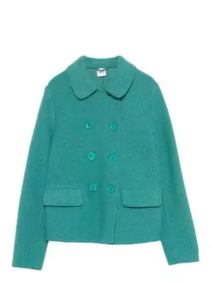 Aspesi Rounded-collar Wool Jacket - Green