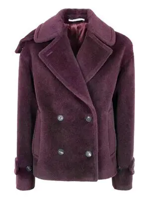 Tagliatore Double-breasted Alpaca Wool Jacket - Red