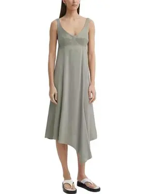 AERON Asymmetrical Draped Dress - Green
