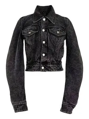 Natasha Zinko Long-sleeved Denim Jacket - Black