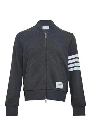 Thom Browne Loopback 4-bar Bomber Jacket - Grey