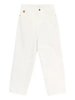 Jacob Cohen Straight Cropped Trousers - White